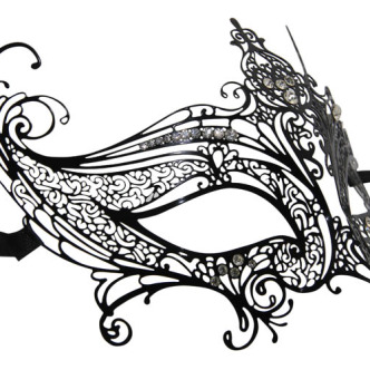Metal Filigree High Point Masquerade Mask
